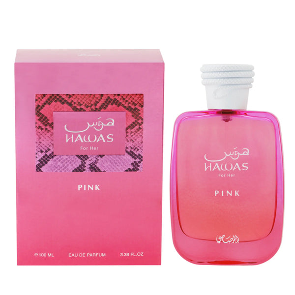 Hawas Pink Rasasi EDP 100ml: Pomegranate, Jasmine & Praline